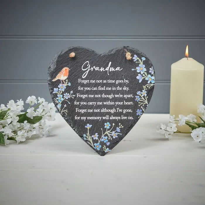 Grandma Robin Slate Hanger - Pennells Garden Centres
