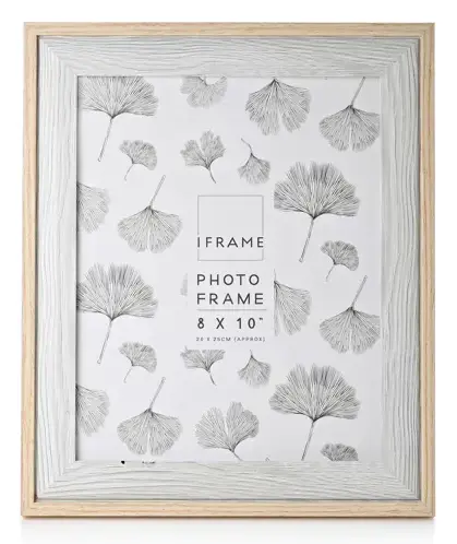 iFrame Wood & Grey Two Tone Frame 8" x 10" - Pennells Garden Centres