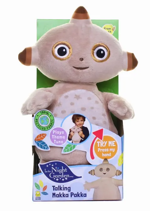 In the Night Garden Makka Pakka Talking Soft Toy - Pennells Garden Centres