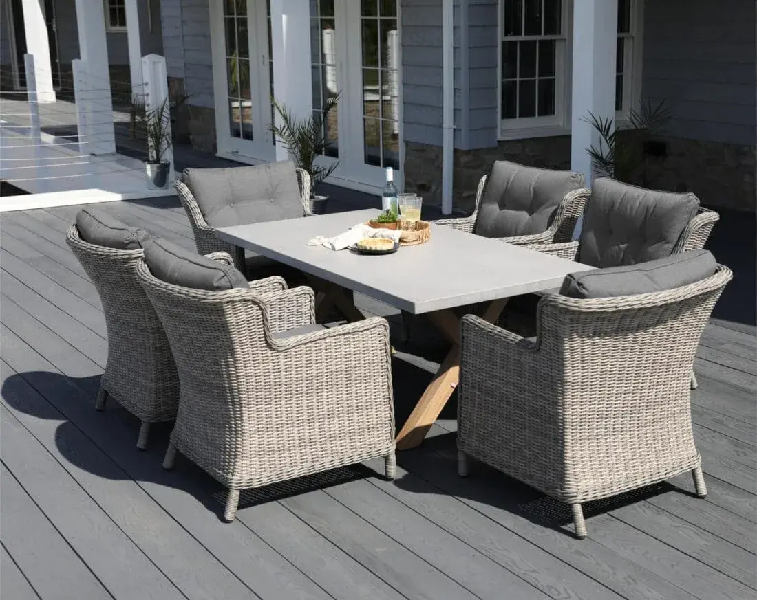 Lagos 6 Seat Rectangular Lounge Dining Set - Pennells Garden Centres
