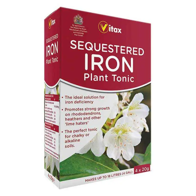 Vitax Sequestered Iron Plant Tonic 4 x 20g - Pennells Garden Centres
